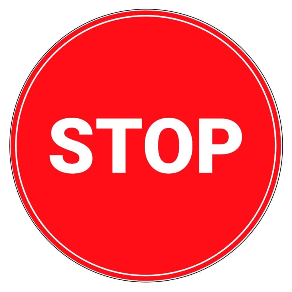 Stop sticker - In2stickers.nl