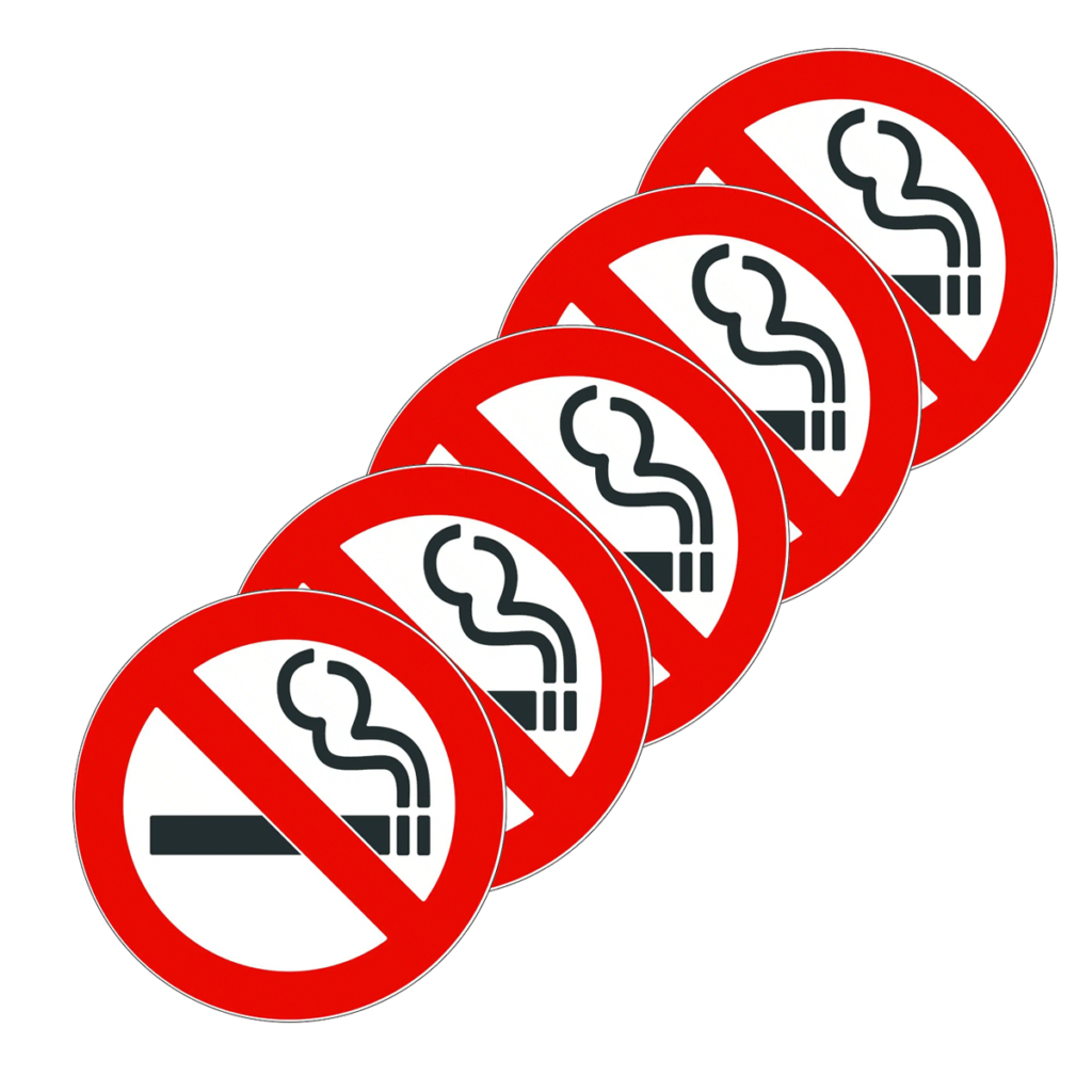 Roken verboden sticker 5 stuks - In2stickers.nl