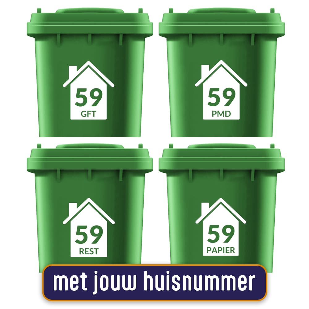 Kliko stickers huisjes met tekst set 4 stuks - In2stickers.nl