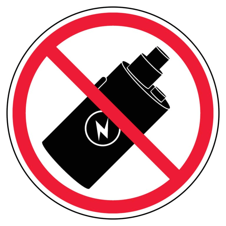 E-Sigaret verboden sticker - In2stickers.nl